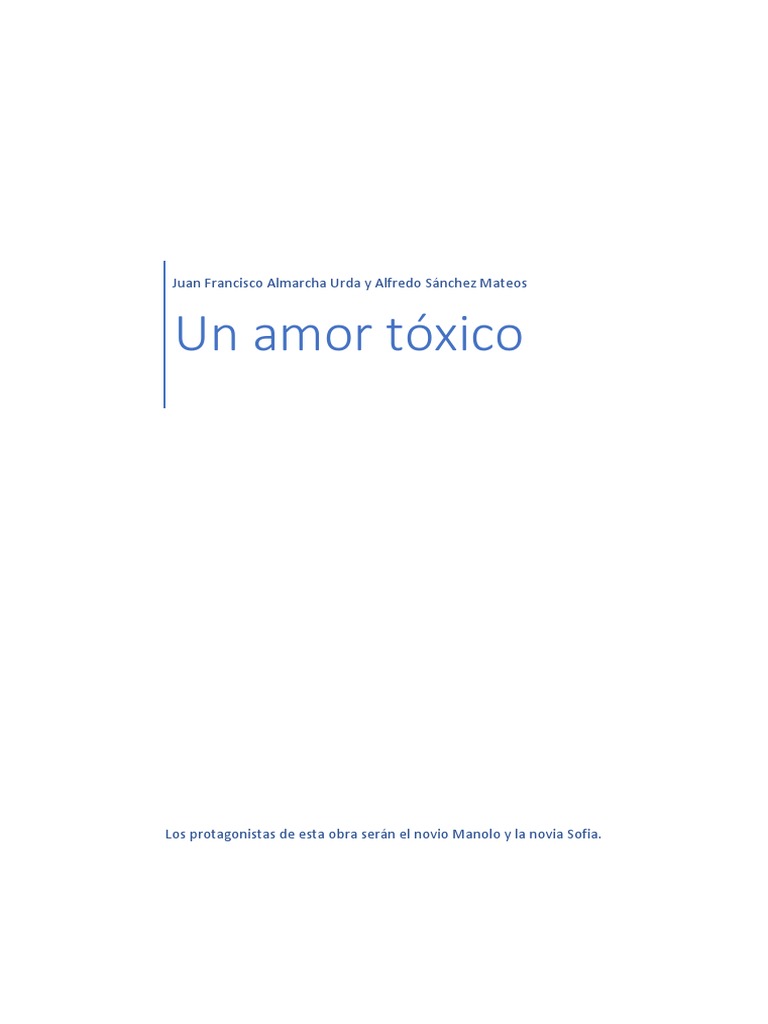 Amor Tóxico: Sofía y Manolo | PDF