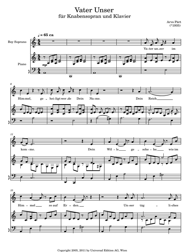 Vater Unser Arvo PRT | PDF