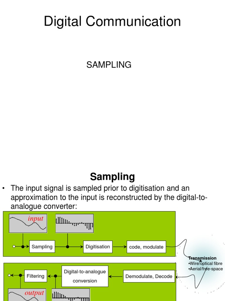 Digital Communication: Sampling | PDF | Computers