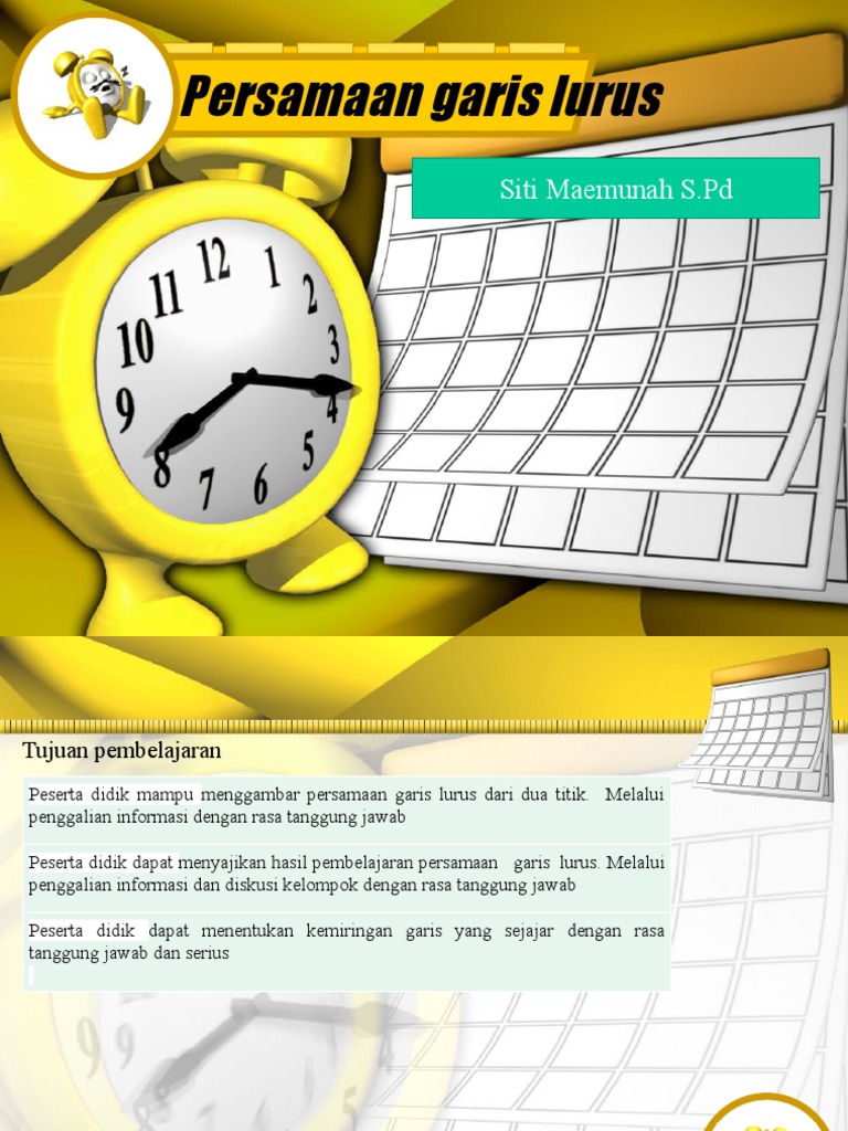 Persamaan Garis Lurus Siti Maemunah | PDF Persamaan Garis Lurus Siti Maemunah | PDF
