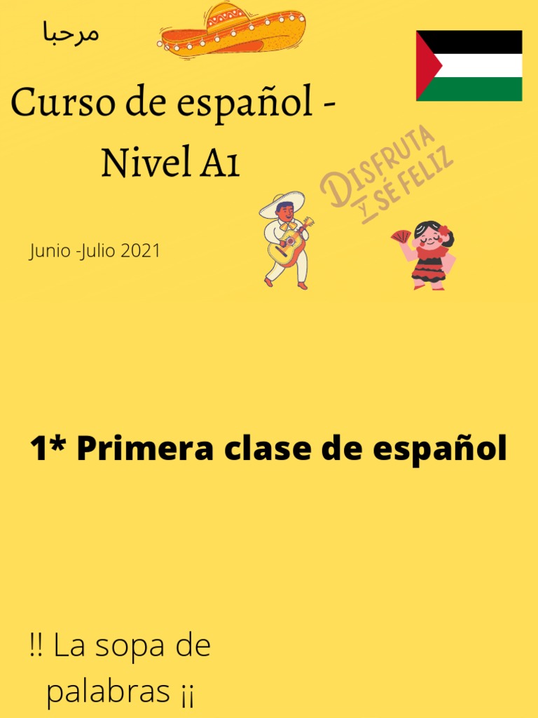 Curso de español - Primera clase - ppt 1 of 2 | PDF