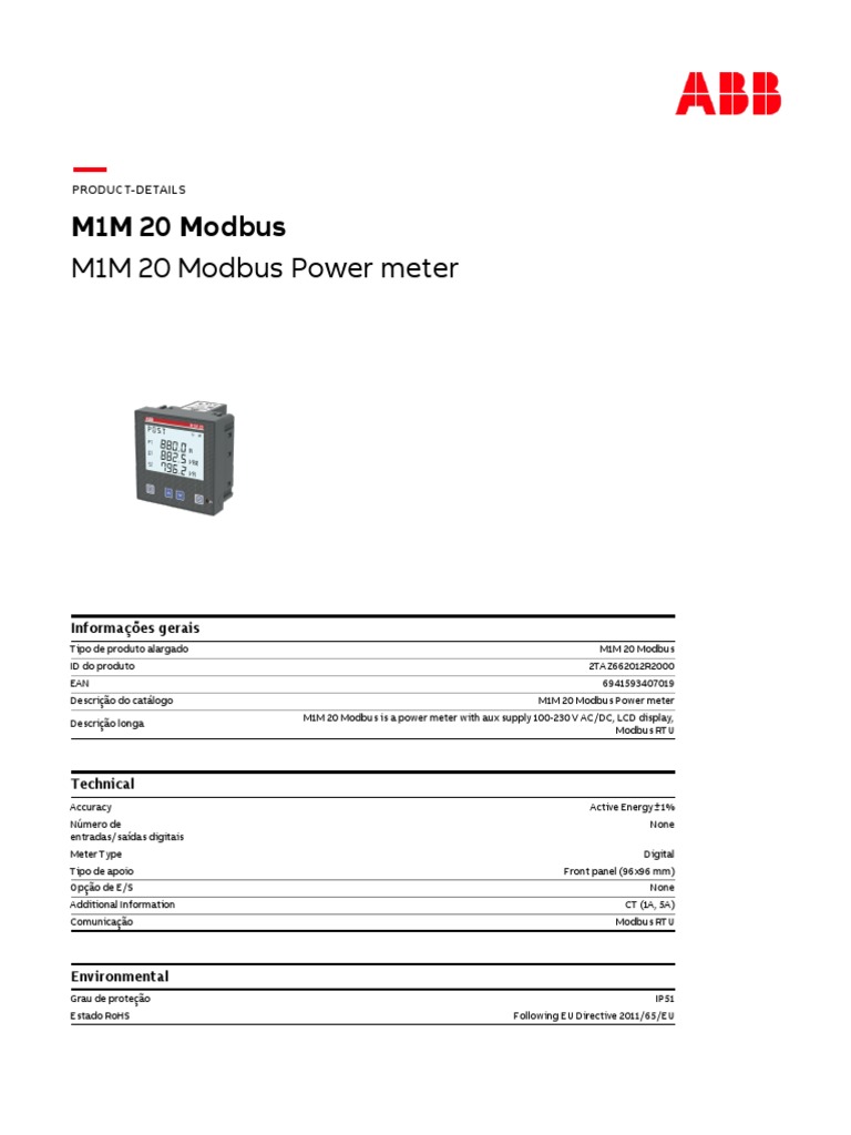 2TAZ662012R2000 m1m 20 Modbus | PDF