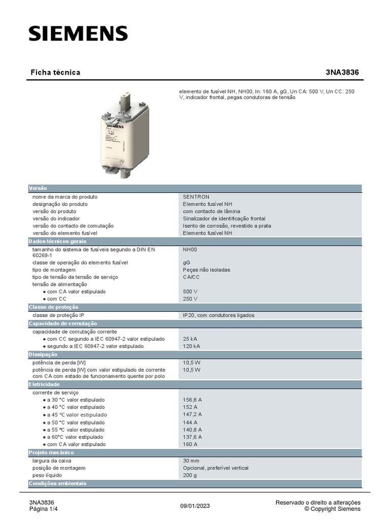 3NA3836 Datasheet PT | PDF
