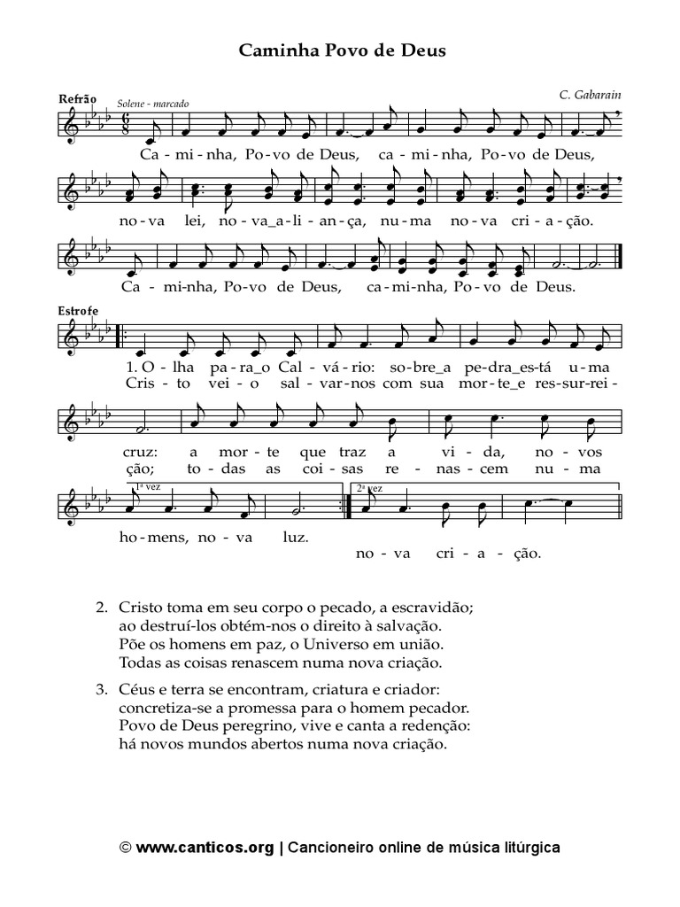 Caminha Povo de Deus - C Gabarain | PDF