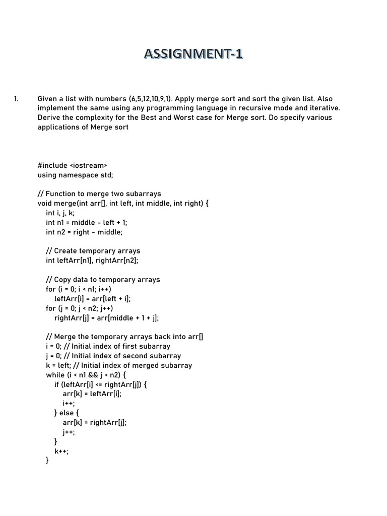 Assignment-1 Dsa | PDF