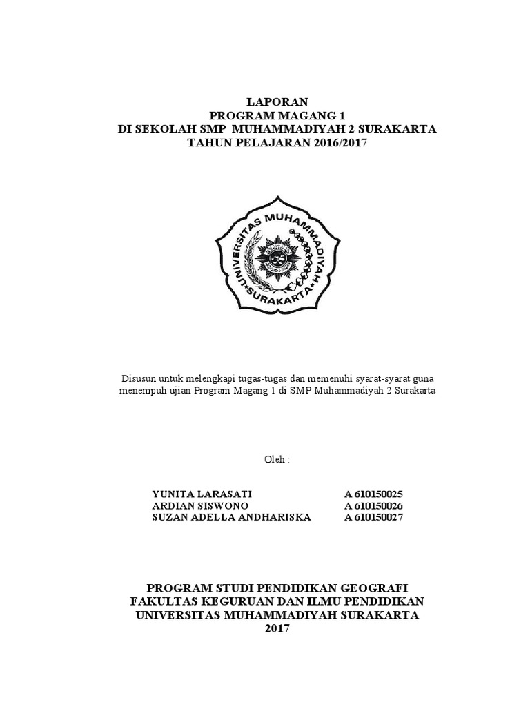 Contoh Laporan Magang 1 | PDF