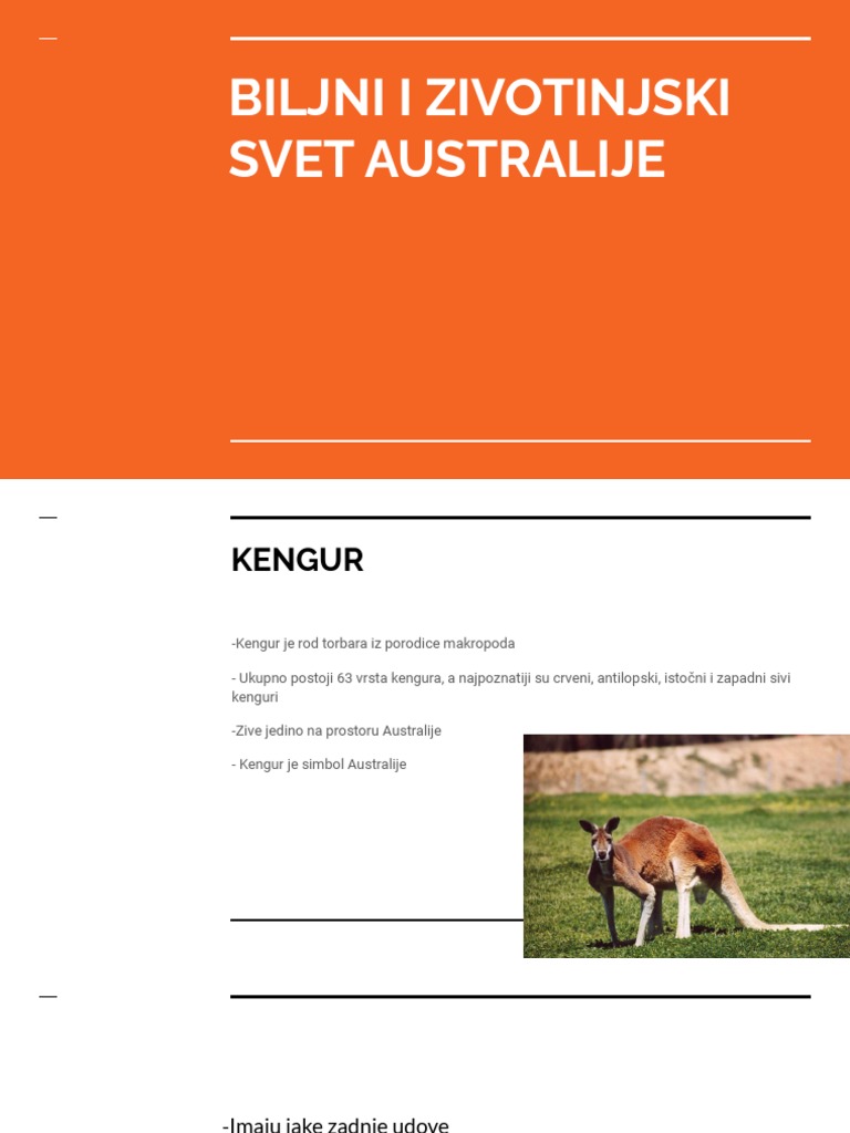 Biljni I Zivotinjski Svet Australije | PDF