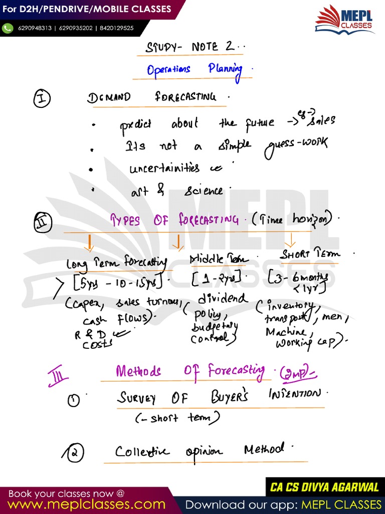 CMA Inter OM Marathon Notes | PDF CMA Inter OM Marathon Notes | PDF