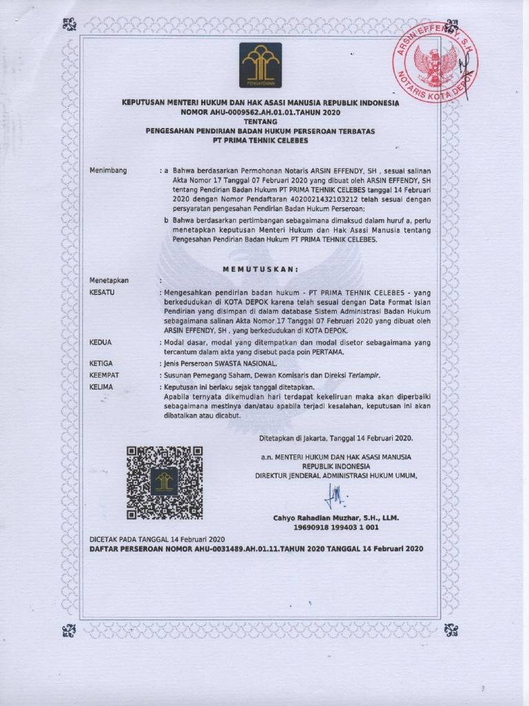 SK Menkeh 7 Feb'20 | PDF