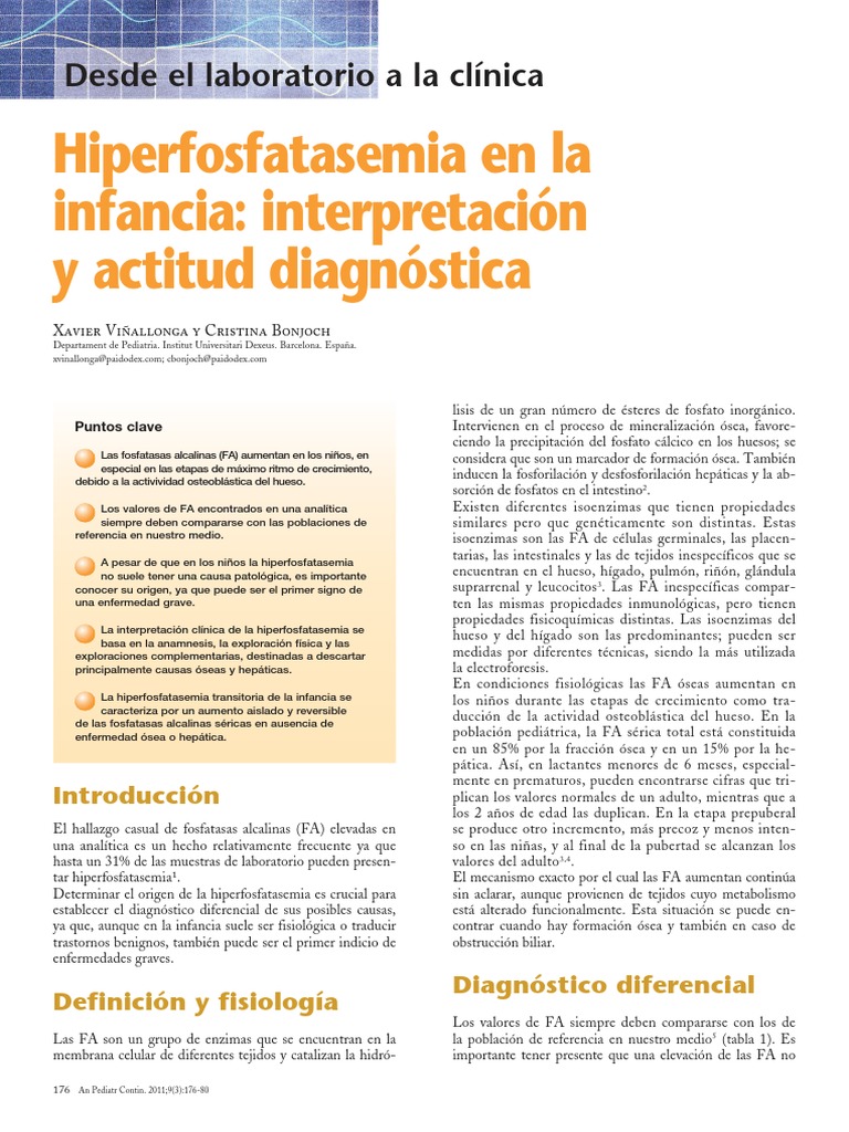 Hiperfosfatasemia en La Infancia: Interpretación y Actitud Diagnóstica ...