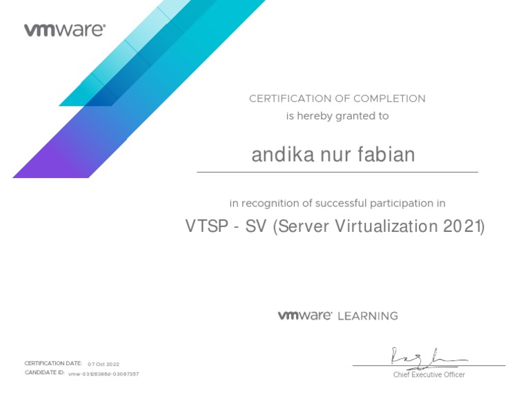VTSP - SV (Server Virtualization 2021) | PDF
