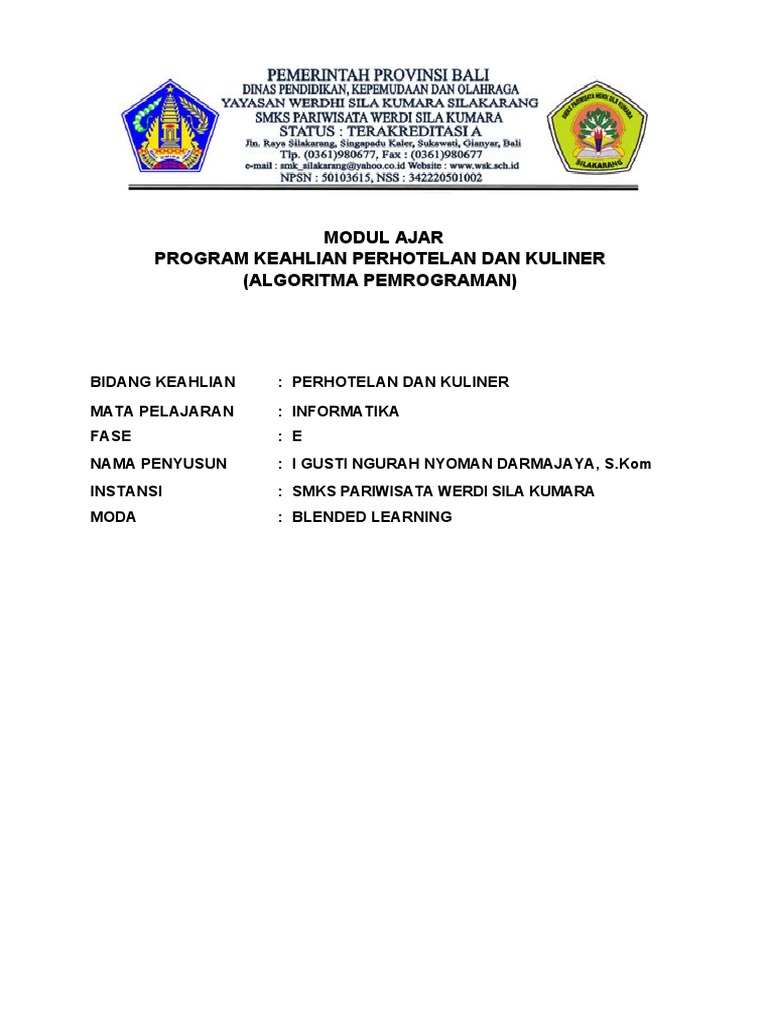 Modul 9 - Algoritma Pemrograman | PDF