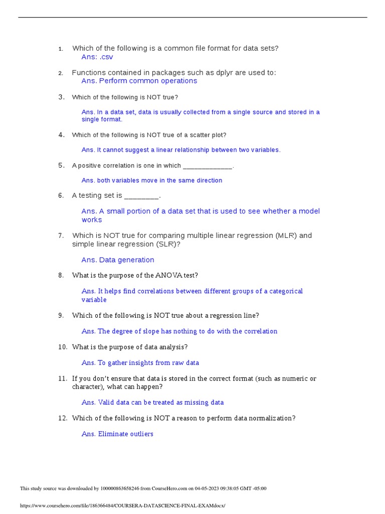 Coursera Datascience Final Exam Docx 1 Pdf Probability And