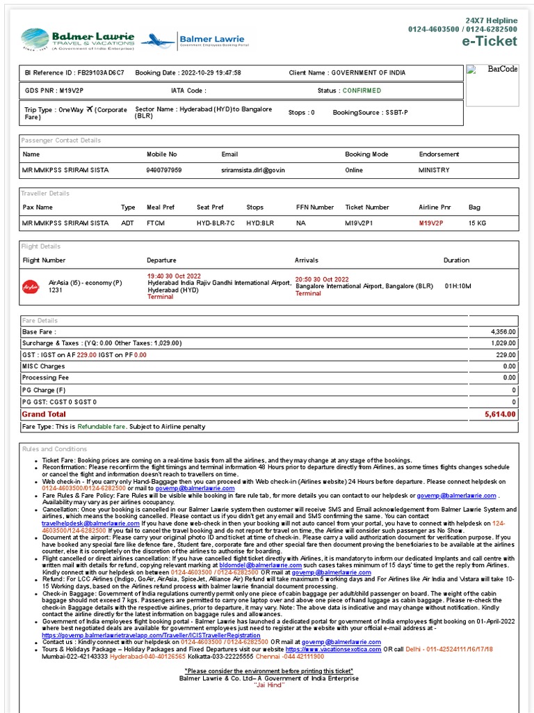 Ticket 1 | PDF | Baggage | Aviation