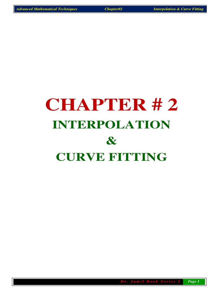 CH#2 Interpolation & Curve Fittings-20!03!2023-First Form | PDF