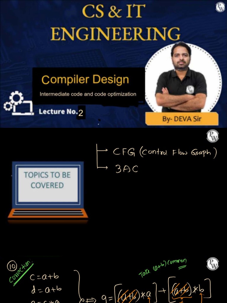 Intermediate Code And Code Optimization 02 Class Notes Pdf 