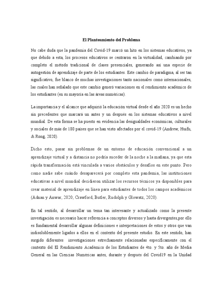 Cap 1 Proyecto Listo | PDF | Evaluación | Aprendizaje