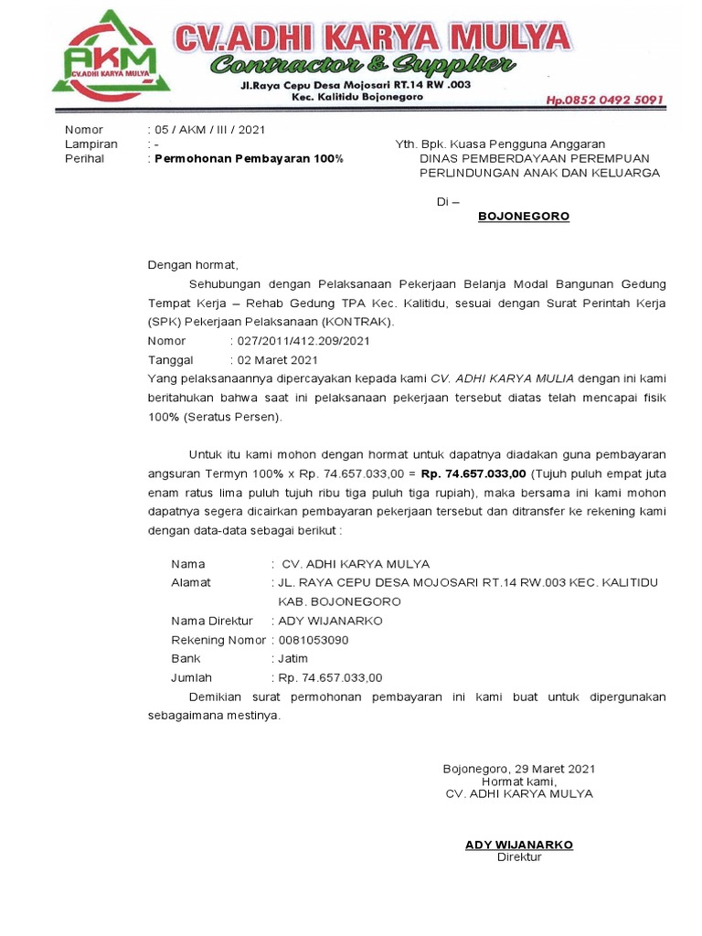 CV Adhi Karya | PDF