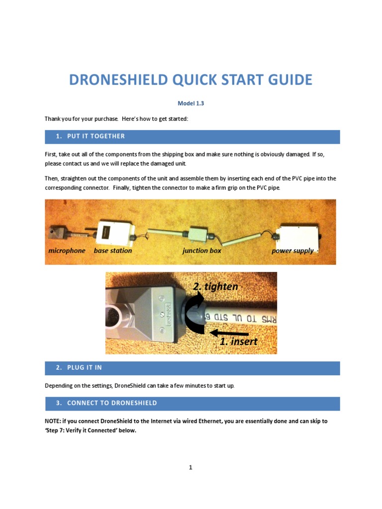 DroneShield Quickstart v1-3 | PDF | Wi Fi | Electrical Connector