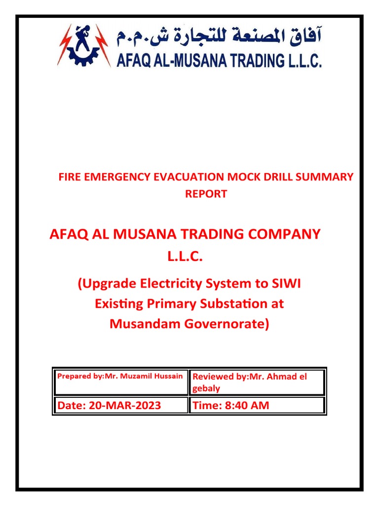 Mock Drill | PDF | Firefighting | Emergency Evacuation