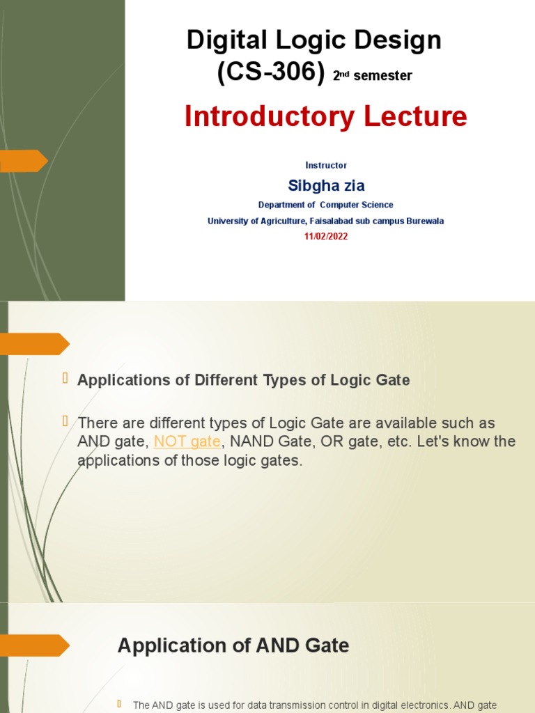 4th Lecture DLD | PDF | Logic Gate | Central Processing Unit 4th Lecture DLD | PDF | Logic Gate | Central Processing Unit