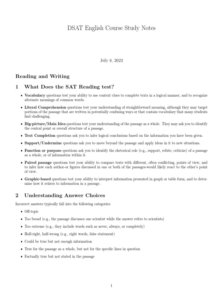 Sat English | PDF | Grammatical Number | Plural