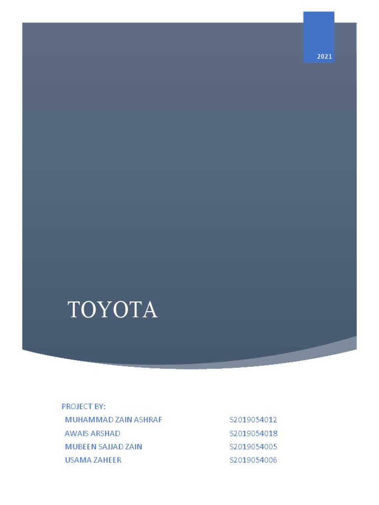 Toyota's Digital Marketing Strategy 2021 | PDF