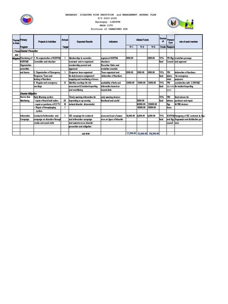 BDRRM Final 2023-25 | PDF | Emergency Management | Emergency Evacuation