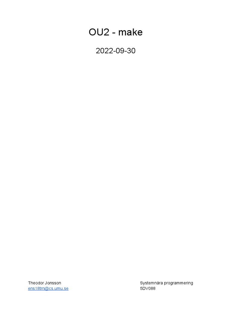 OU2 Make | PDF