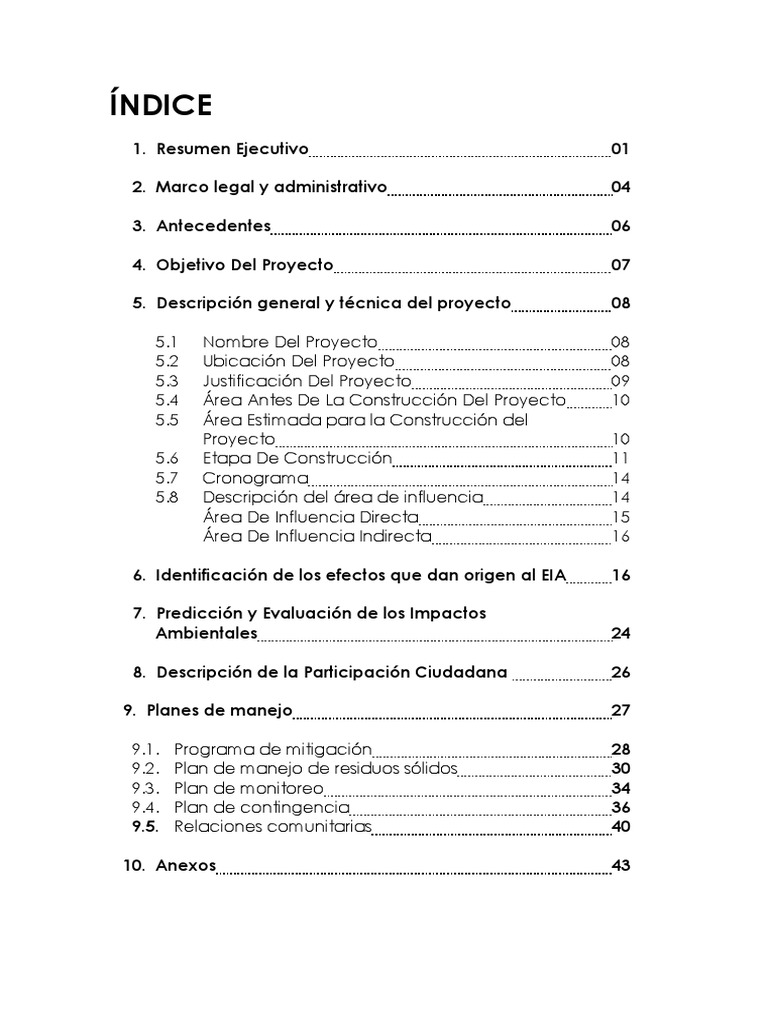 Ejemplo EIA | PDF | Turismo | Evaluación de impacto ambiental
