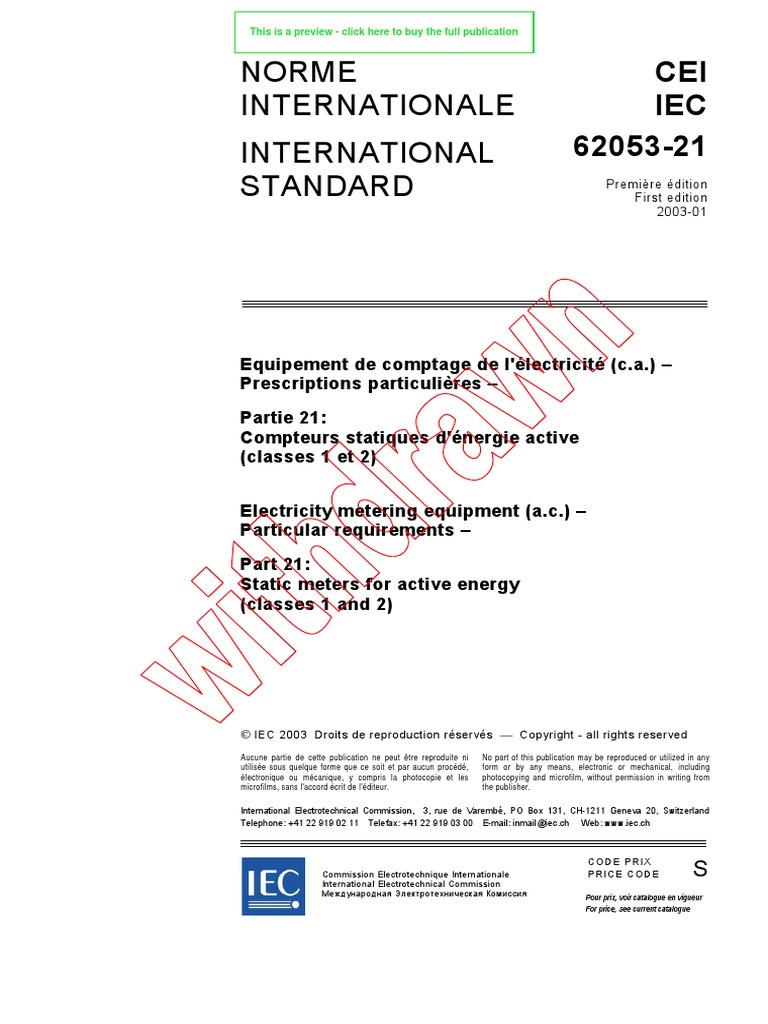 Norme 62053-21 (Ed1.0) B | PDF