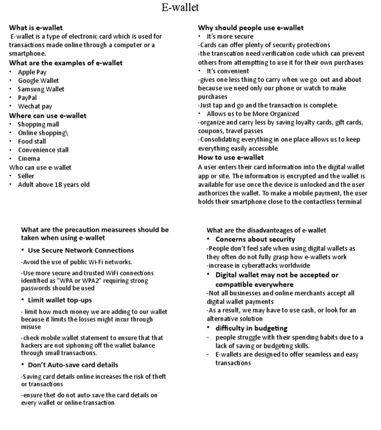E Wallet | PDF