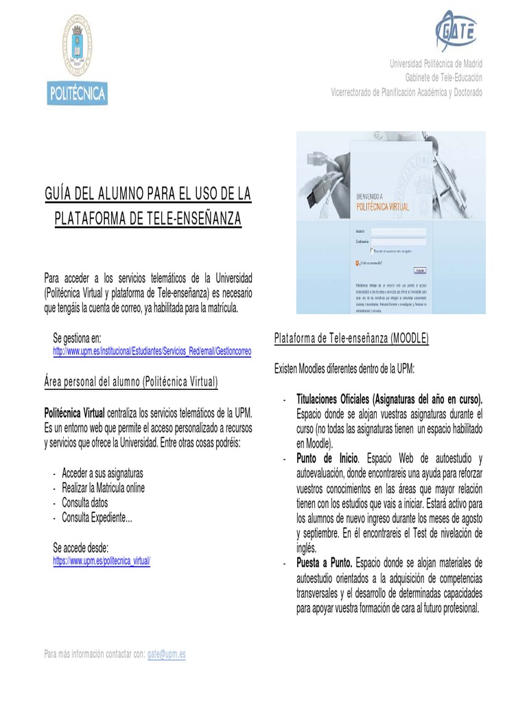 Guía del Alumno para Moodle UPM | PDF