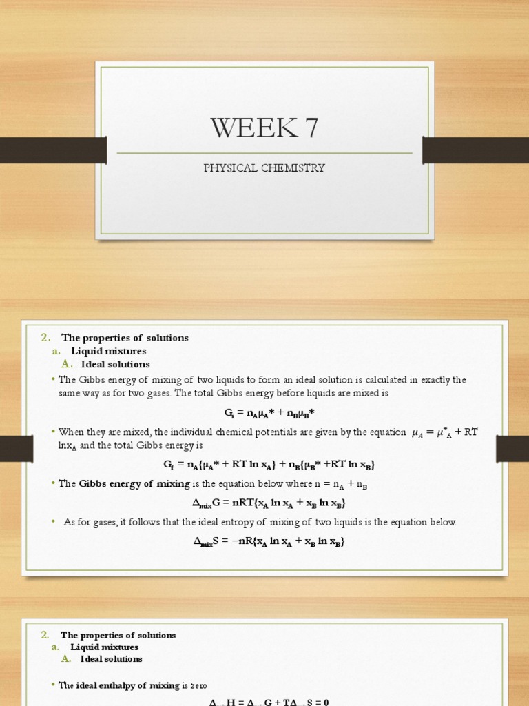 Properties of Solutions in Physical Chemistry | PDF