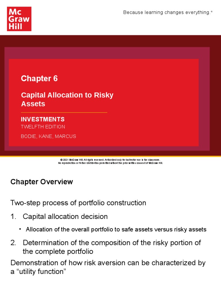 Bodie Investments 12e PPT CH06 Accessible | PDF