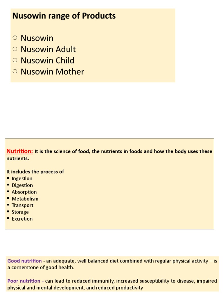Nusowin Range of Products | PDF