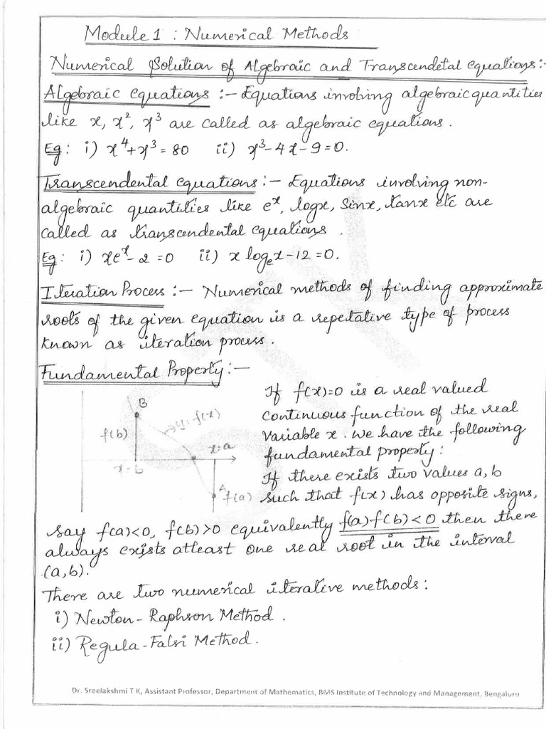 Module-1 - Numerical Methods (ISE-1) | PDF