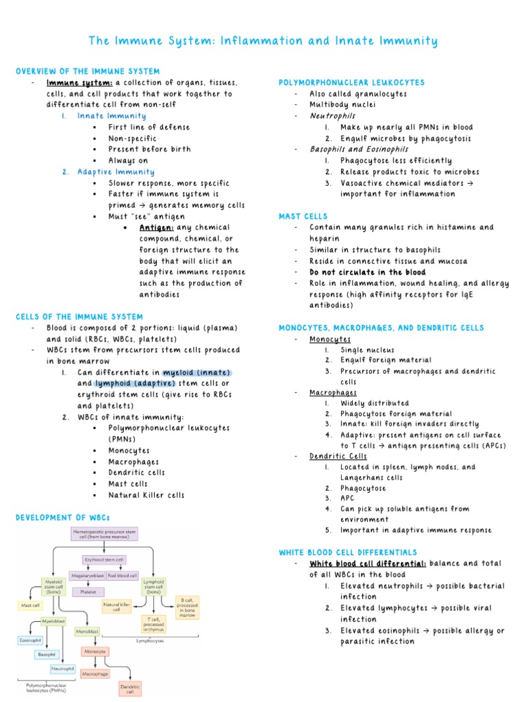 Micro Notes | PDF | Immune System | Innate Immune System