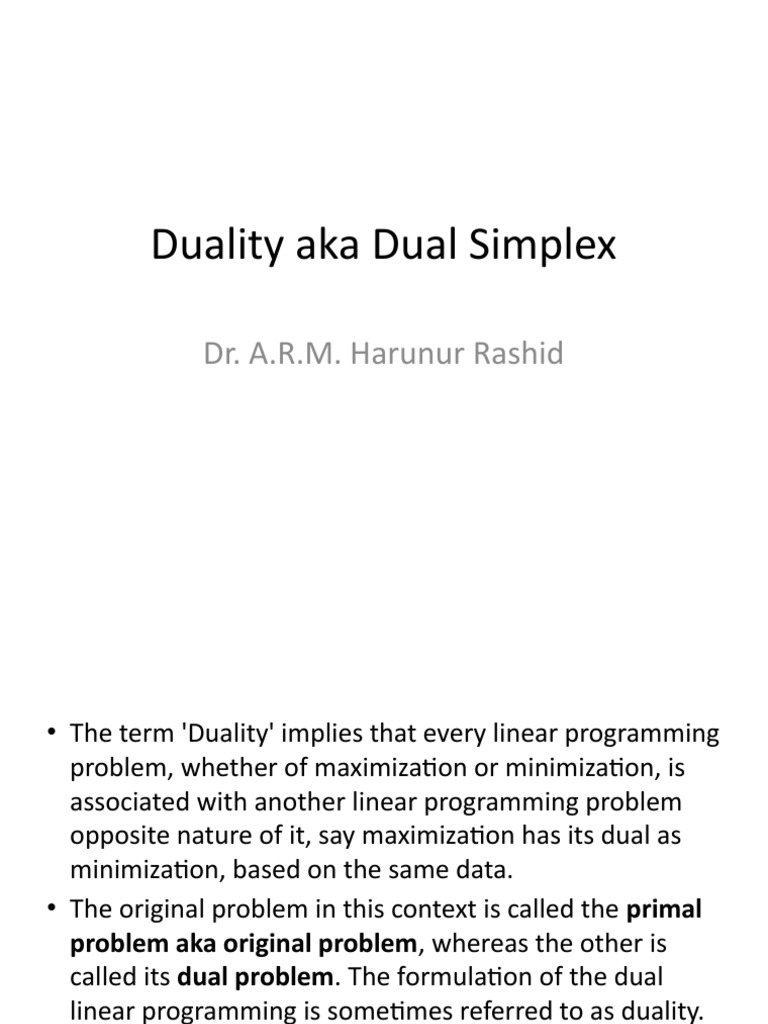 14 Dual Simplex 2023 N | PDF | Linear Programming | Mathematical Optimization