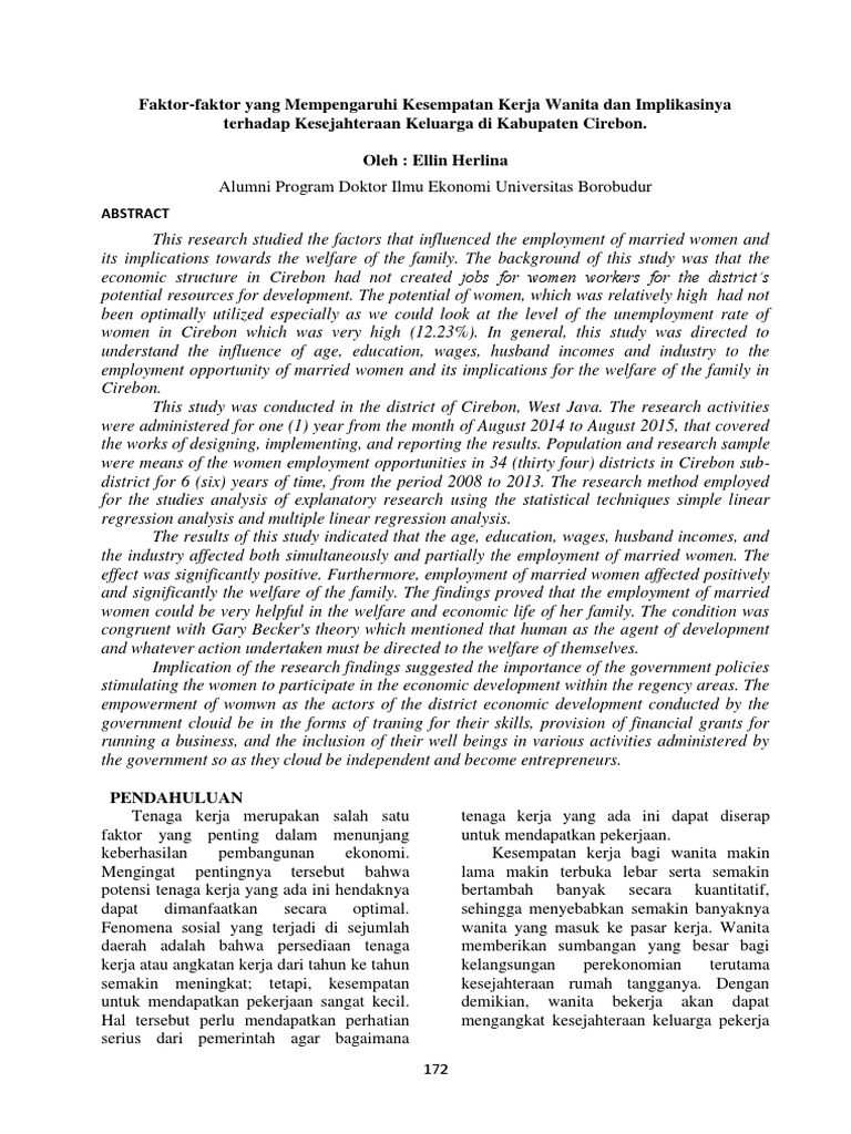 Admin,+7b3 Jurnal +ellin Juni+2016 | PDF | Employment | Economies