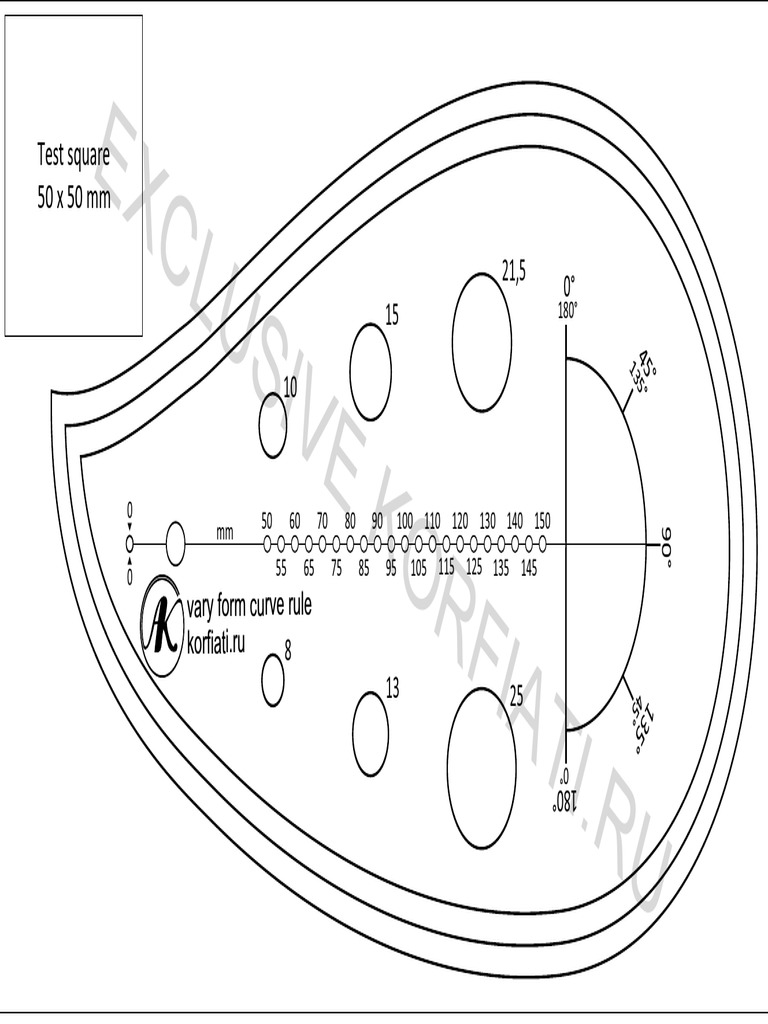 Curve Rule Full Size Pattern | PDF