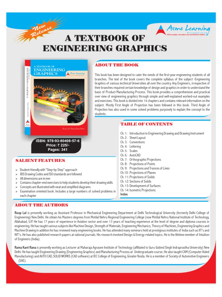 Engineering Graphics Textbook for 1st Year | PDF | Graphics | Engineering