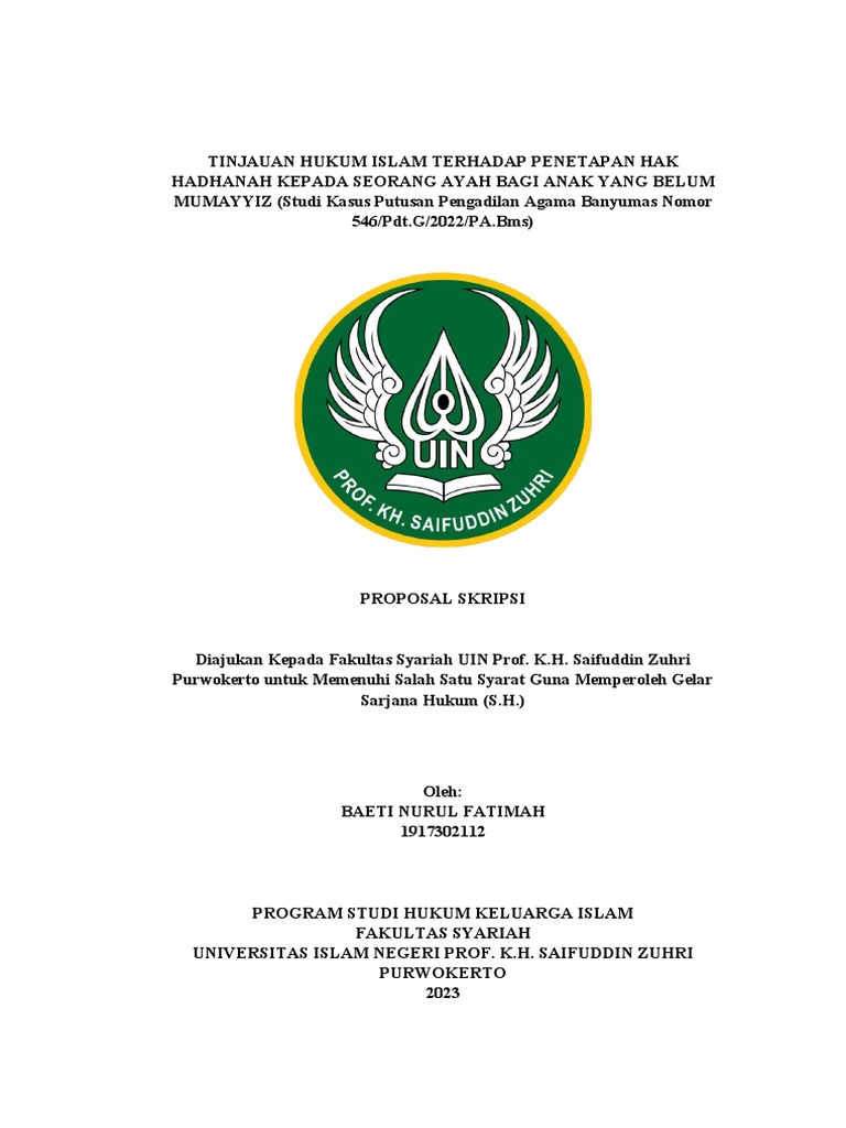 Bismillah Proposal Skripsi ACC Baeti-1 (1) - 1 | PDF