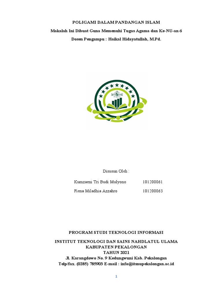 Makalah Poligami Kelompok 12 | PDF