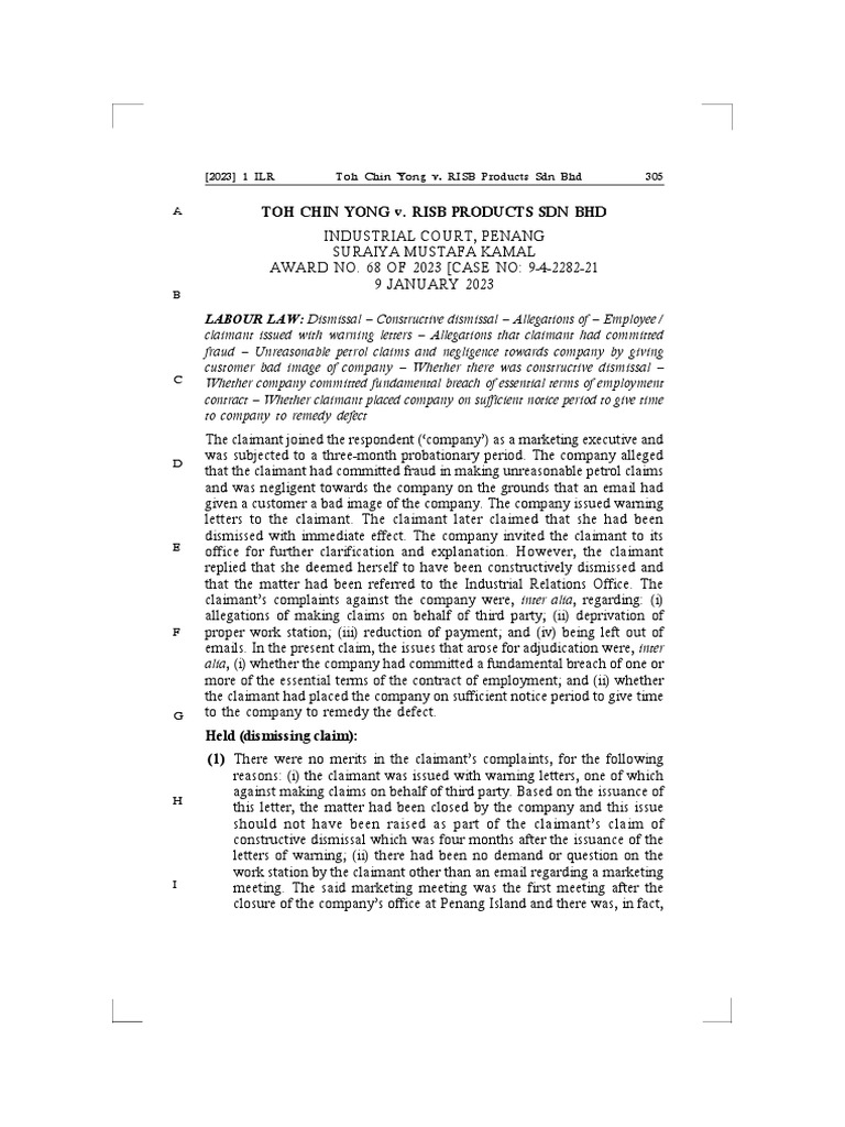 ILR - 2023 - 1 - 305 - PSB 1L | PDF