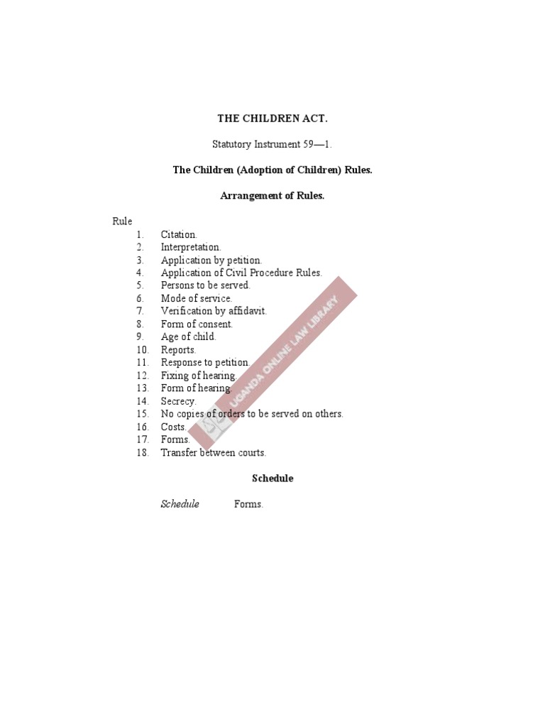 Adoption Rules | Download Free PDF | Affidavit | Legal Guardian