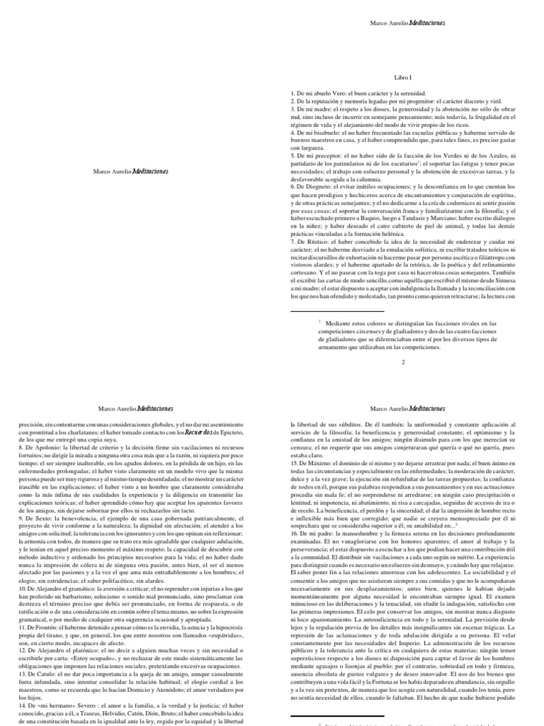 Meditaciones de Marco Aurelio | PDF | Verdad | Alma