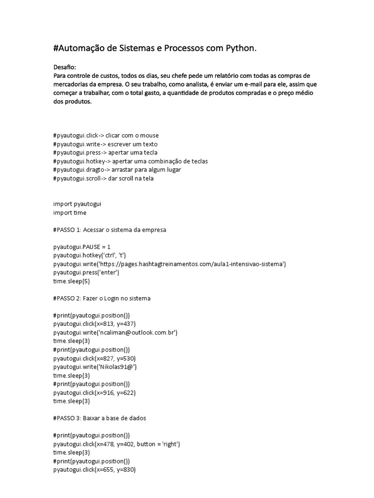 Automação de Sistemas e Processos Com Python | PDF | Ciência da ...