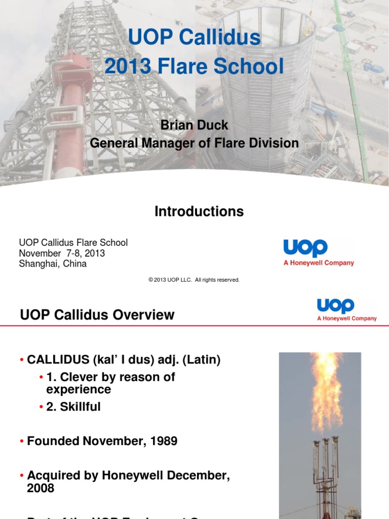 UOP Callidus Flare School Manual | PDF