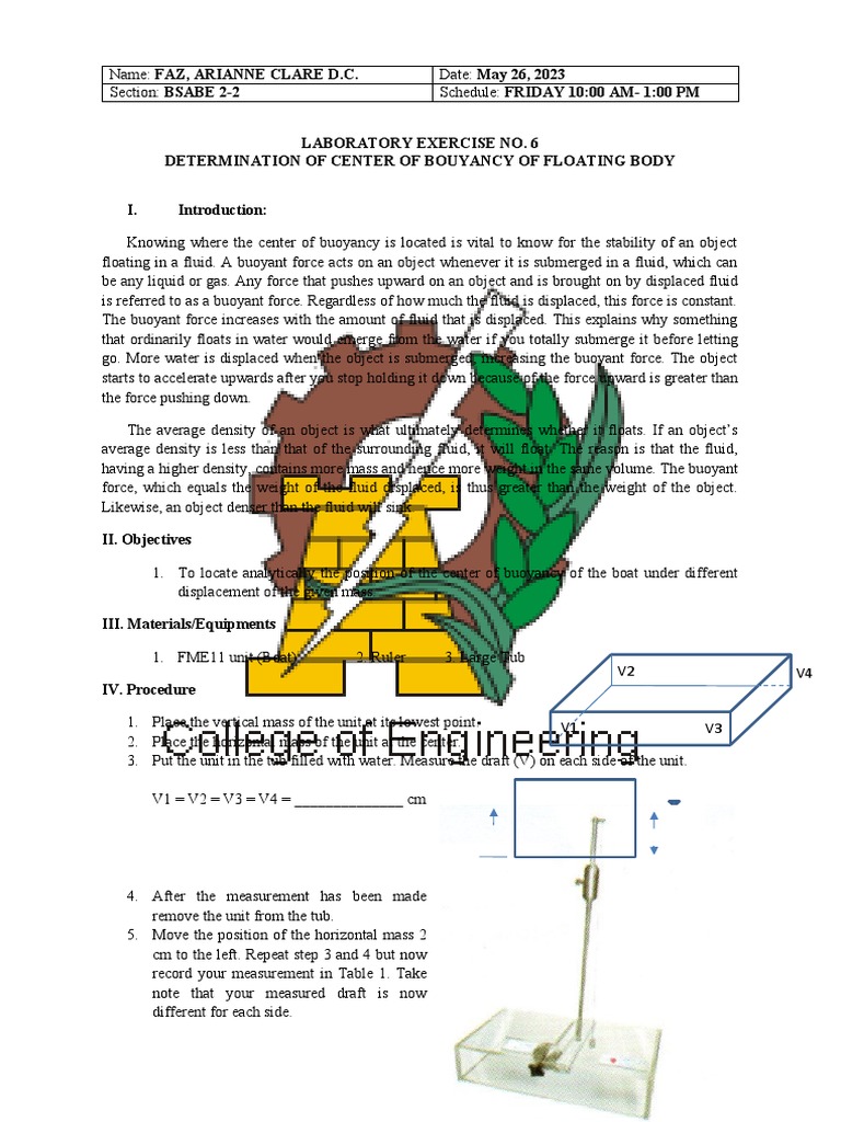LX6 Metacentric Height | PDF | Buoyancy | Classical Mechanics